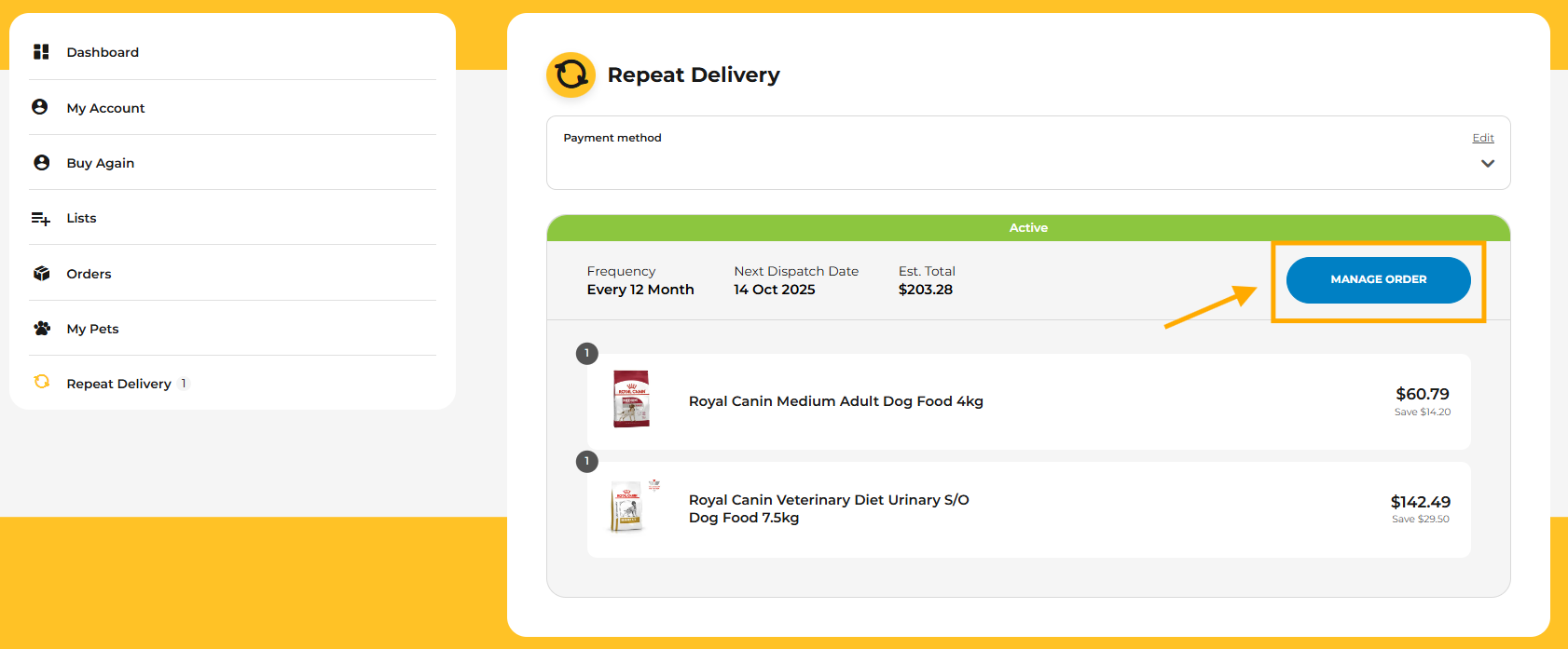 How to Update the Quantity of a Repeat Delivery – Petbarn